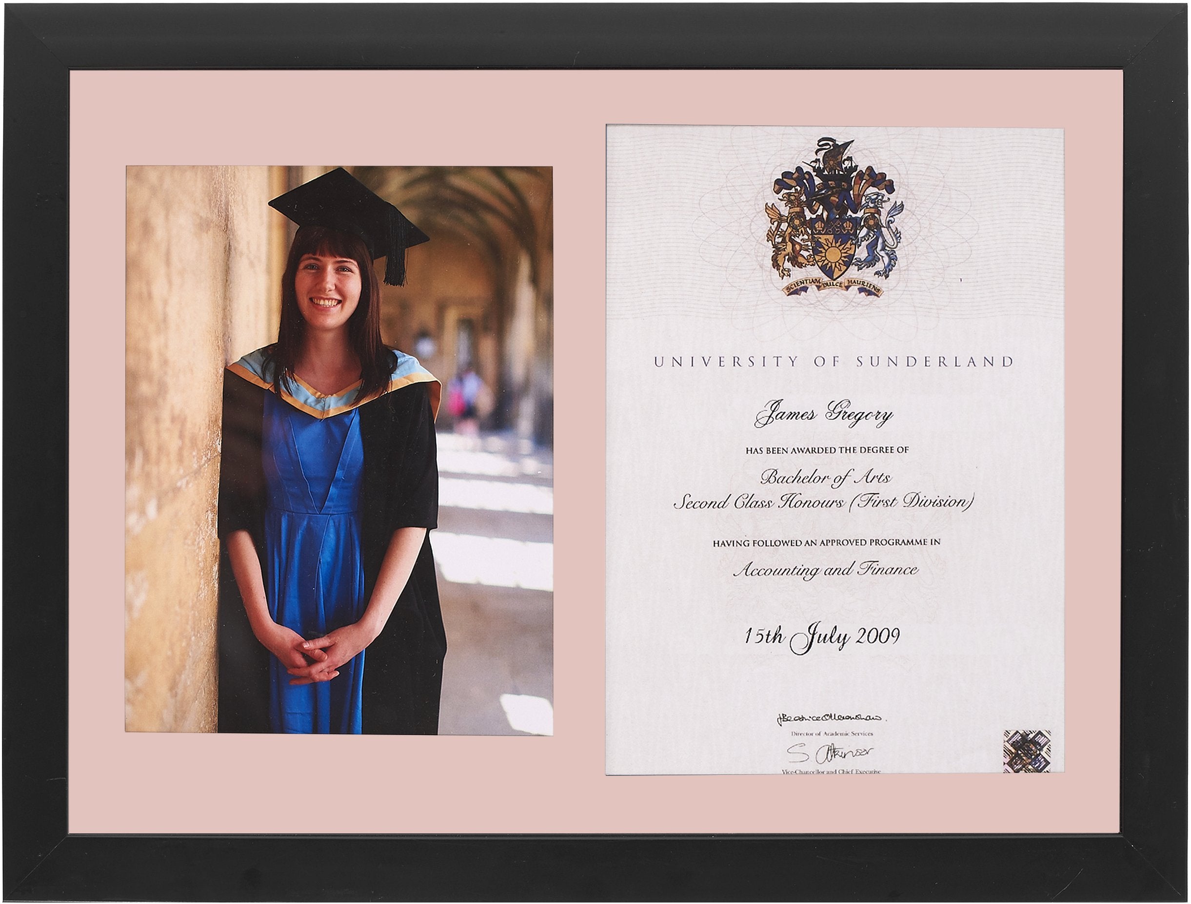 Modern Degree And Photo Frame – Churchill Gowns