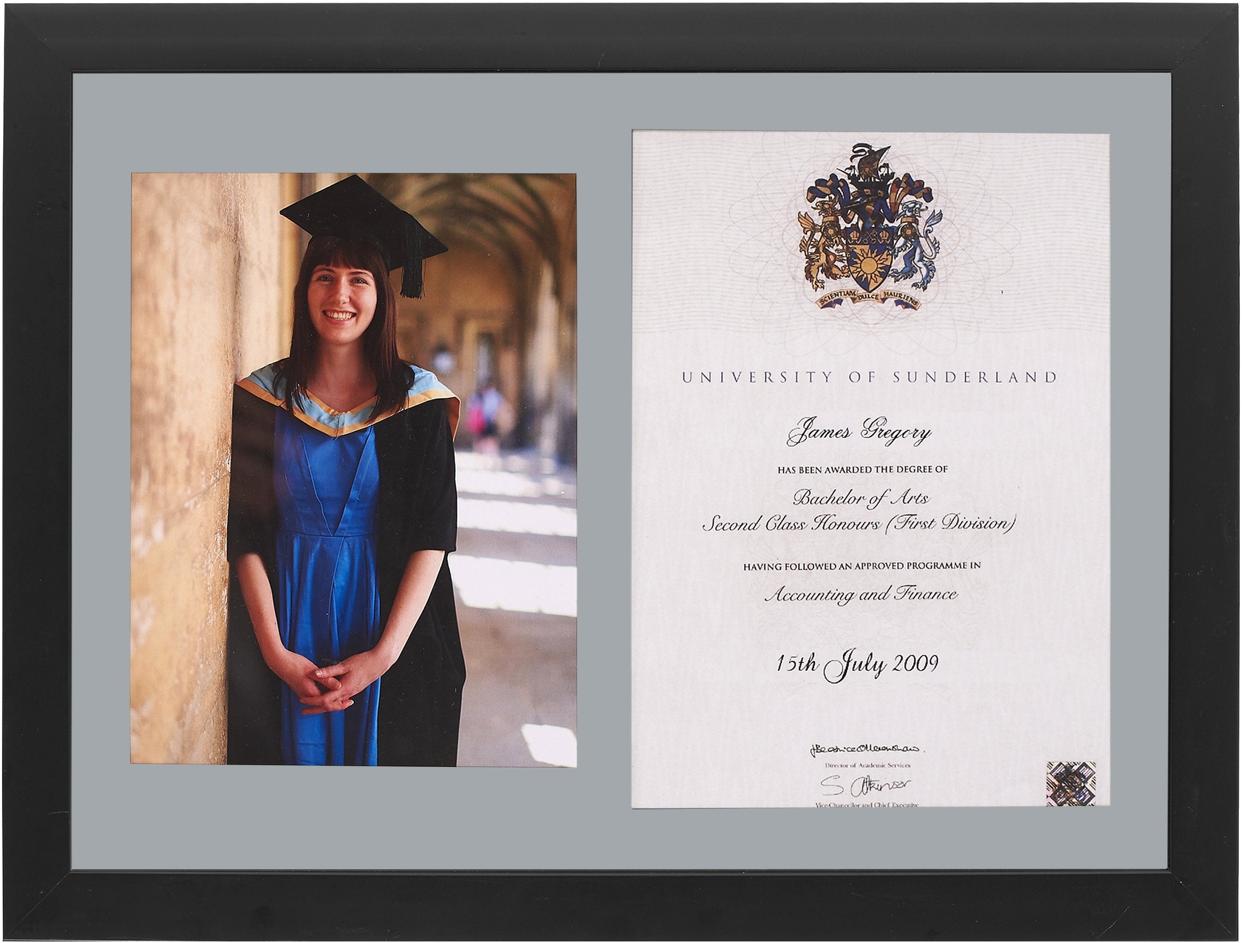 Modern Degree And Photo Frame – Churchill Gowns