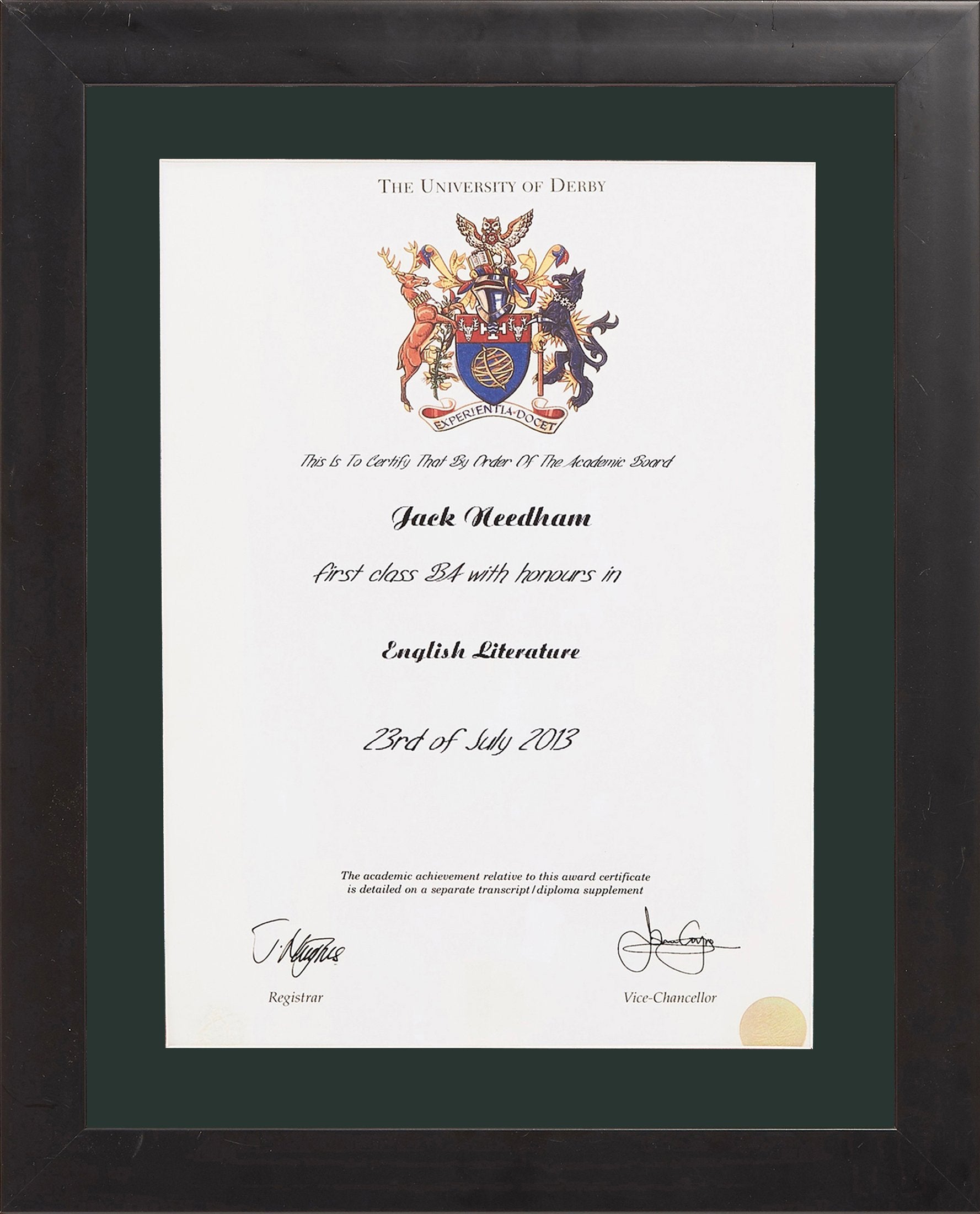 Modern Degree Frame – Churchill Gowns