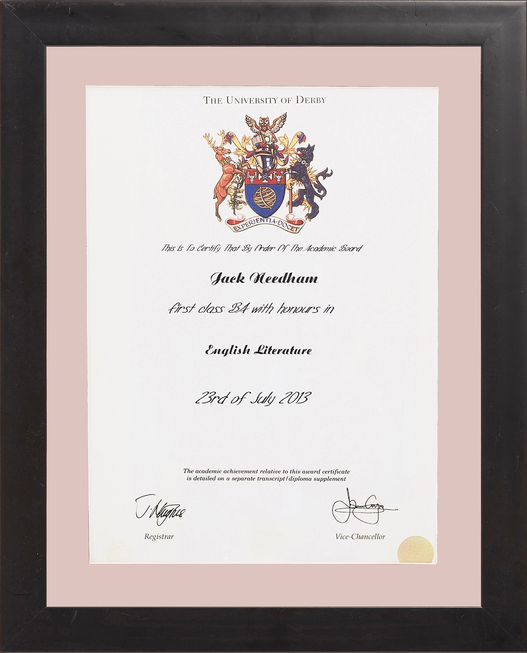 Modern Degree Frame – Churchill Gowns