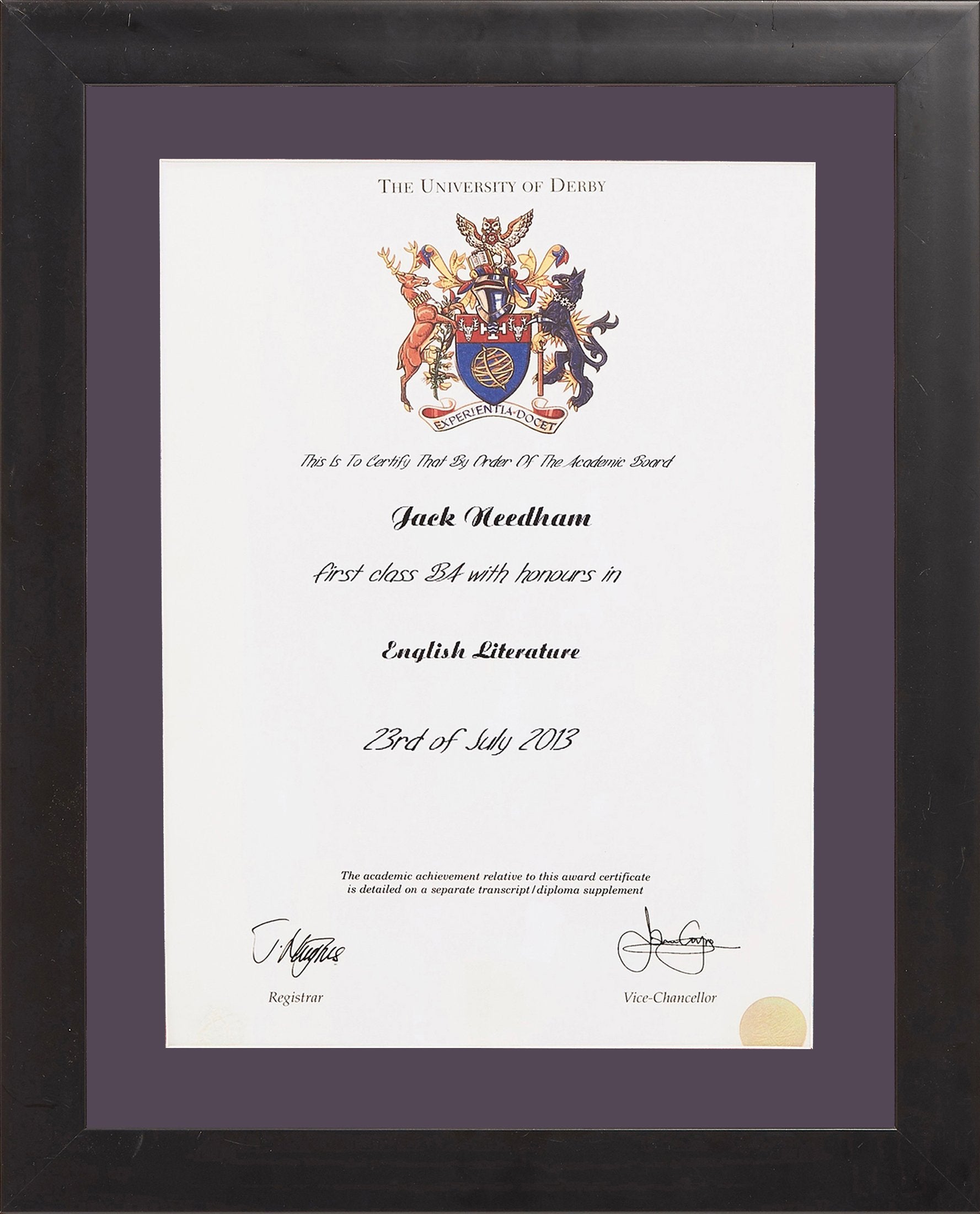 Modern Degree Frame – Churchill Gowns