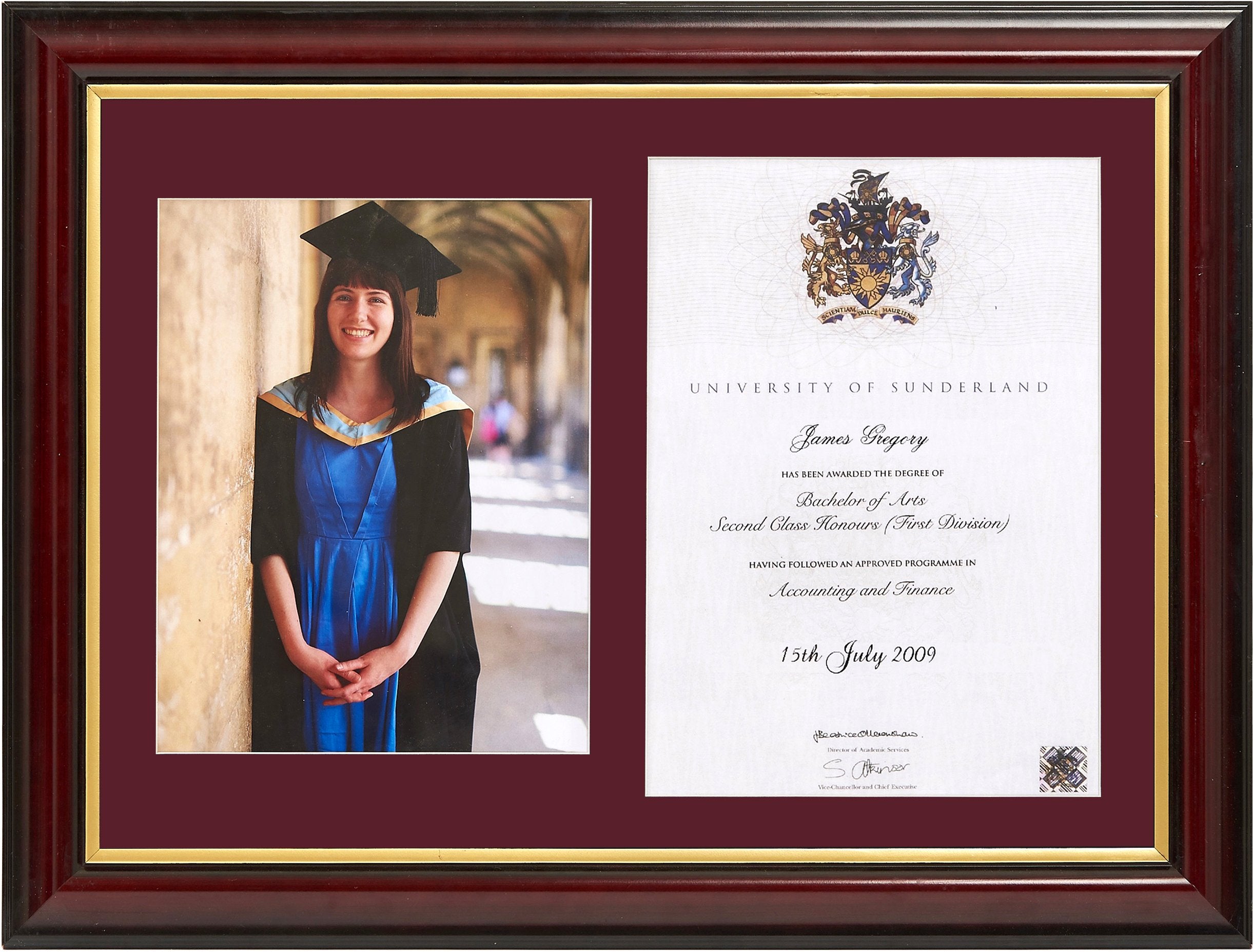 Traditional Degree And Photo Frame – Churchill Gowns